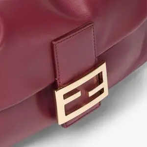 Fendi Baguette® Soft Medium Dark Red Nappa Leather Bag